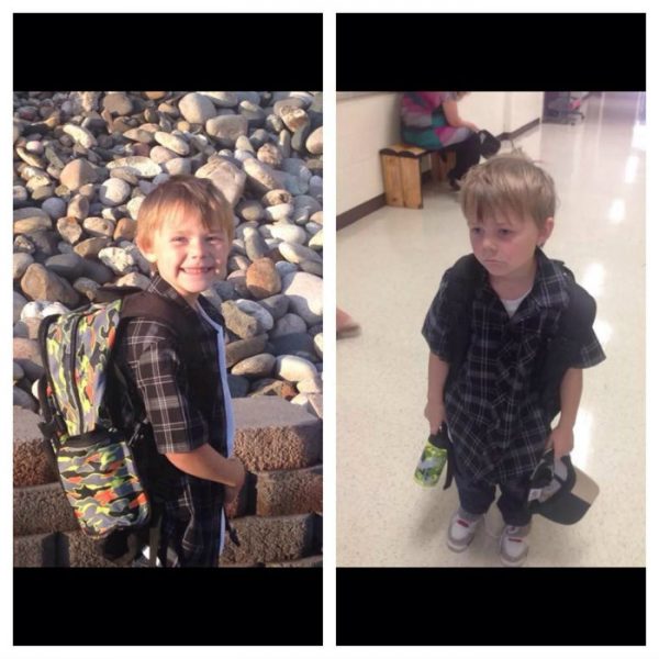 The Before And After Pictures Of Kids From The First Day Of School ...
